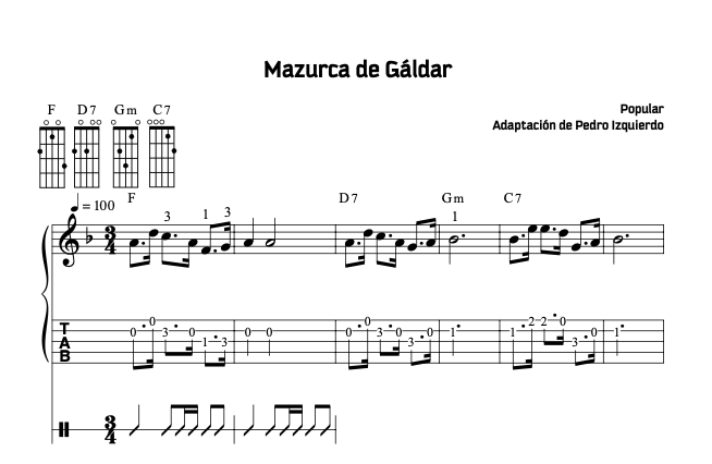 Mazurca de Gáldar - Pedro Izquierdo
